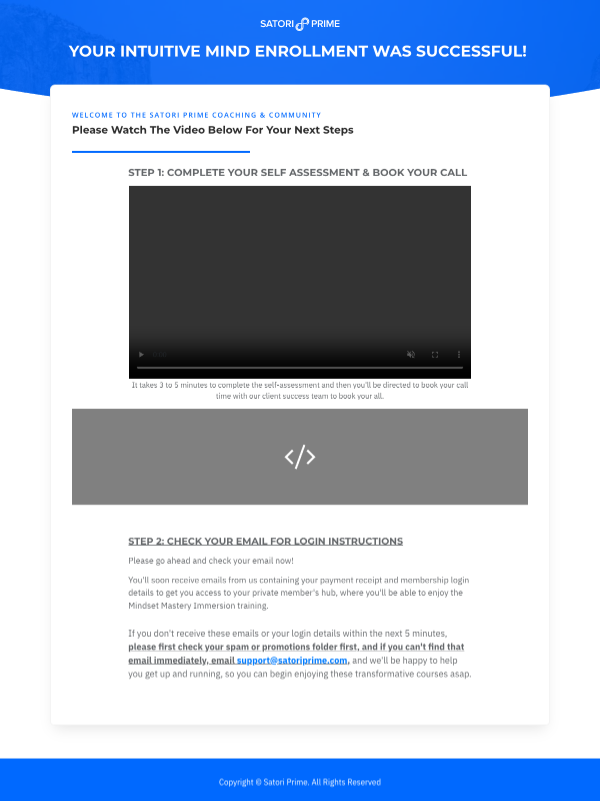 Order Summary - The Intuitive Mind Experience